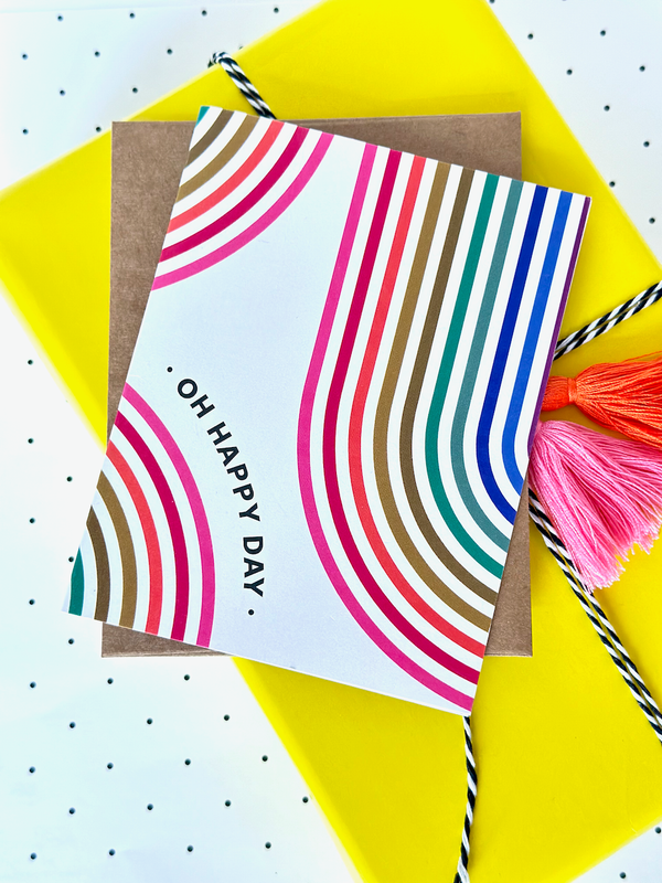 Oh Happy Day Birthday Greeting Card - Orchard Lane Flowers